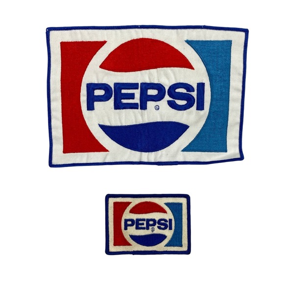 Pepsi | Office | Vtg Pepsi Patch Set Logo Embroidered Iron On Sew On ...